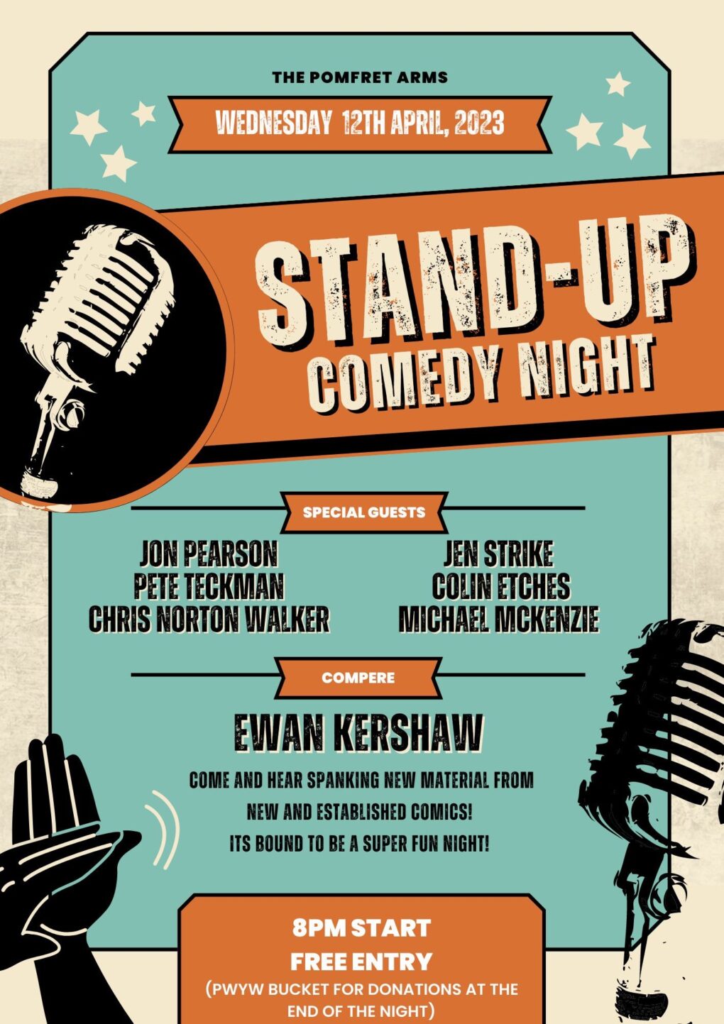 WHAT’S ON – The Pomfret Arms